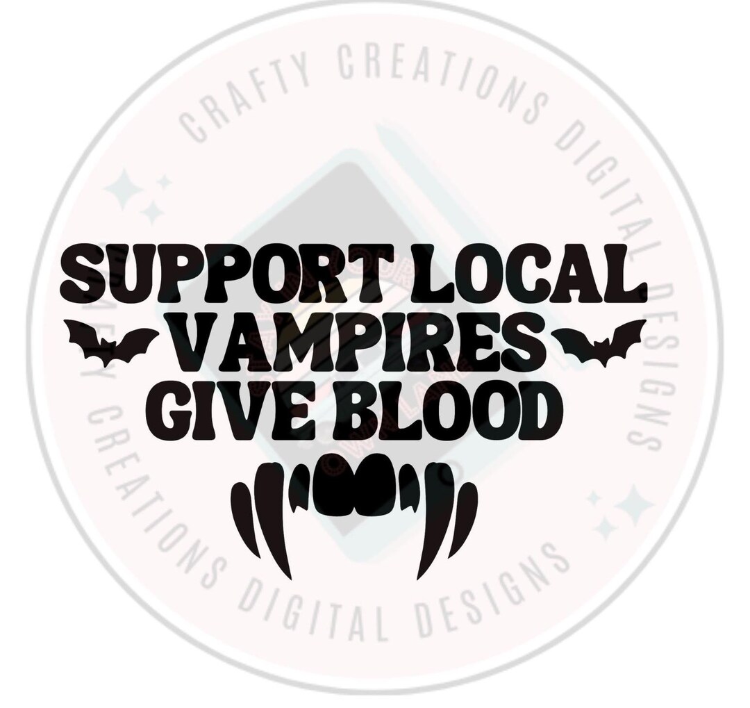 Support Your Local Vampires, Car Decal, Vampire Decal, Bats Decal, Vampire Teeth Decal, Gothic ...