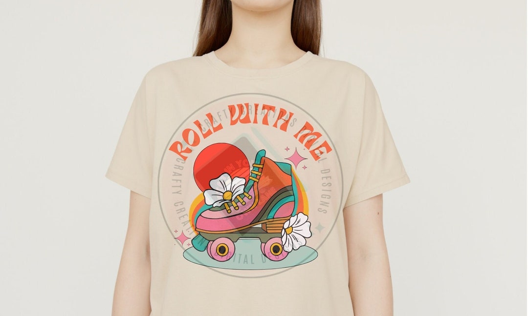 Roll With Me, Roller Skate Png, Groovy Babe, PNG, Retro Groovy Designs ...