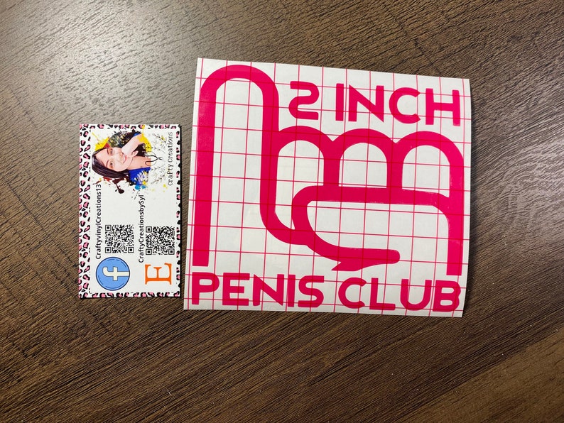 2 Inch Penis Club Bumper Sticker, Funny Car Decal - Etsy