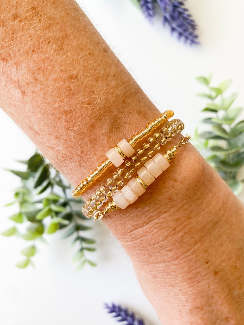 Beaded Bracelet, Double Strand Bracelet, Layering Bracelet, Bracelet ...