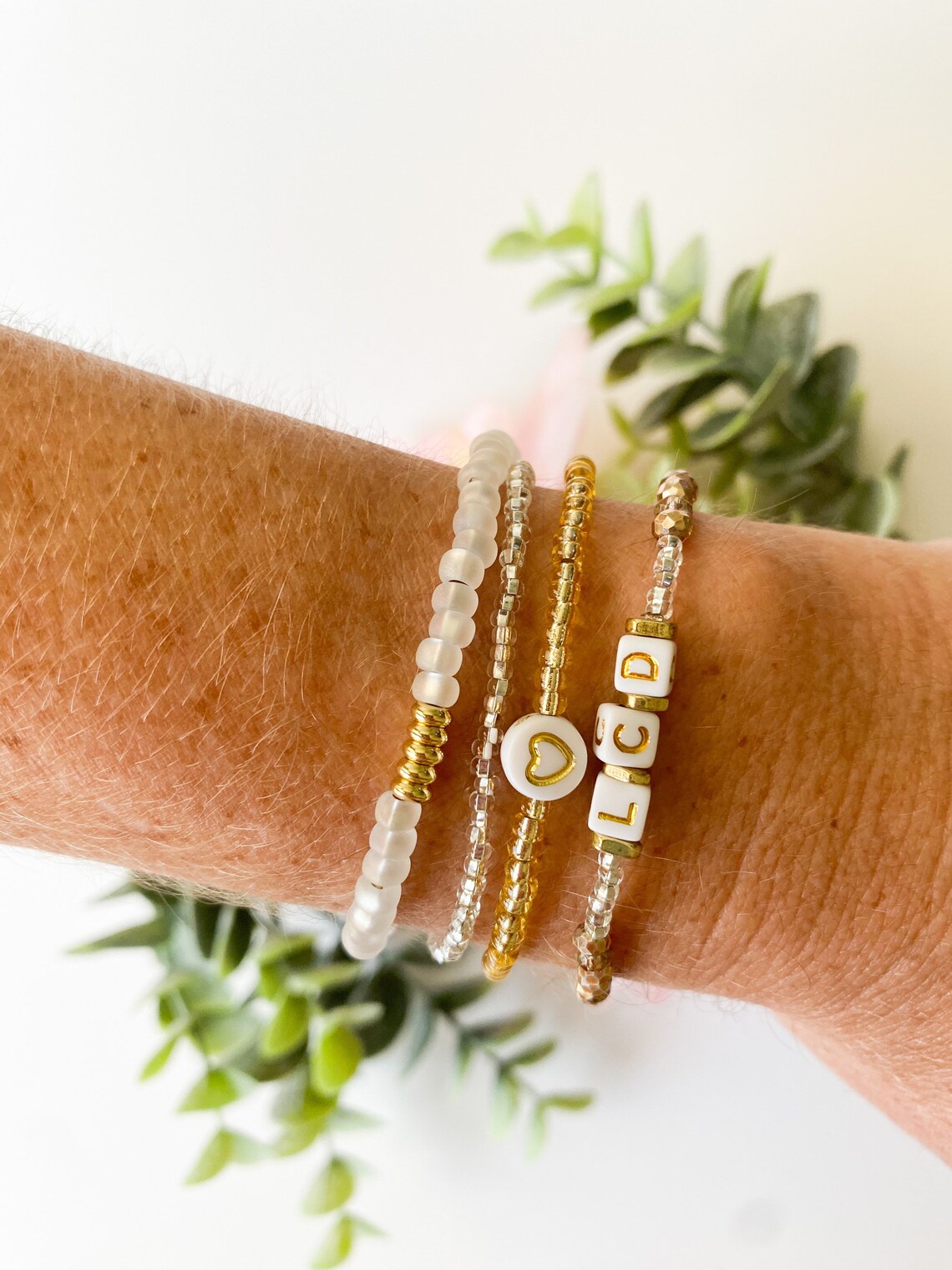 Beaded Bracelet, Double Strand Bracelet, Layering Bracelet, Bracelet ...
