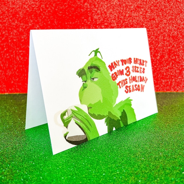 Grinch Greeting Cards - Etsy