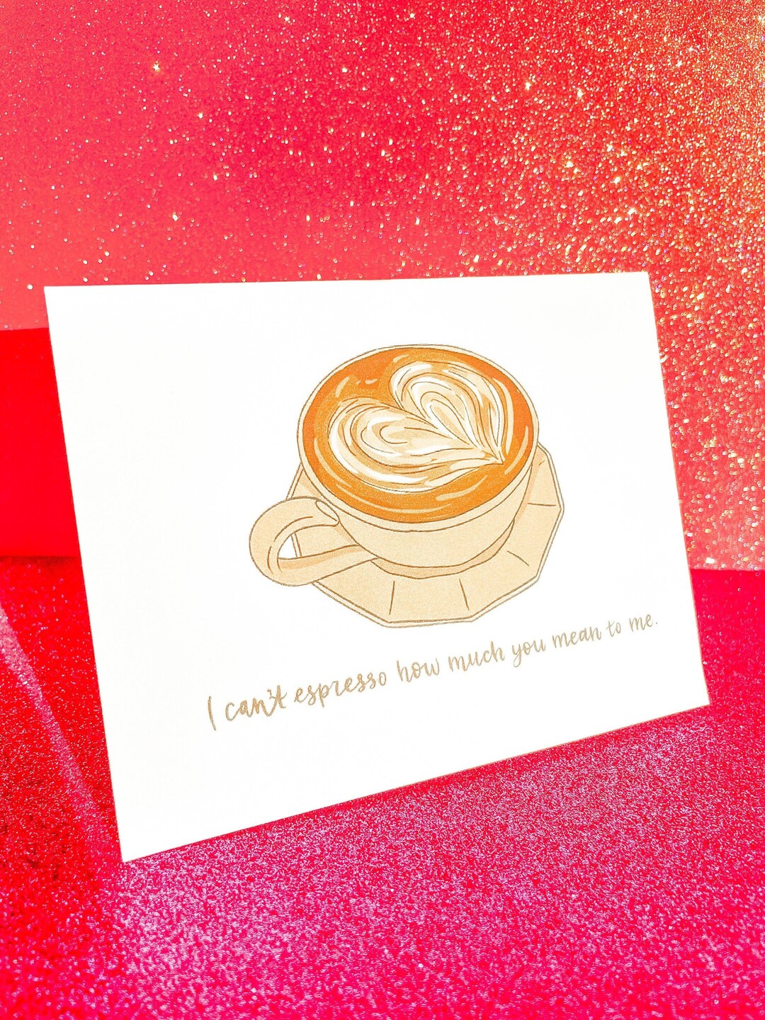 Espresso Thank You Card; Coffee Greeting Card - Etsy