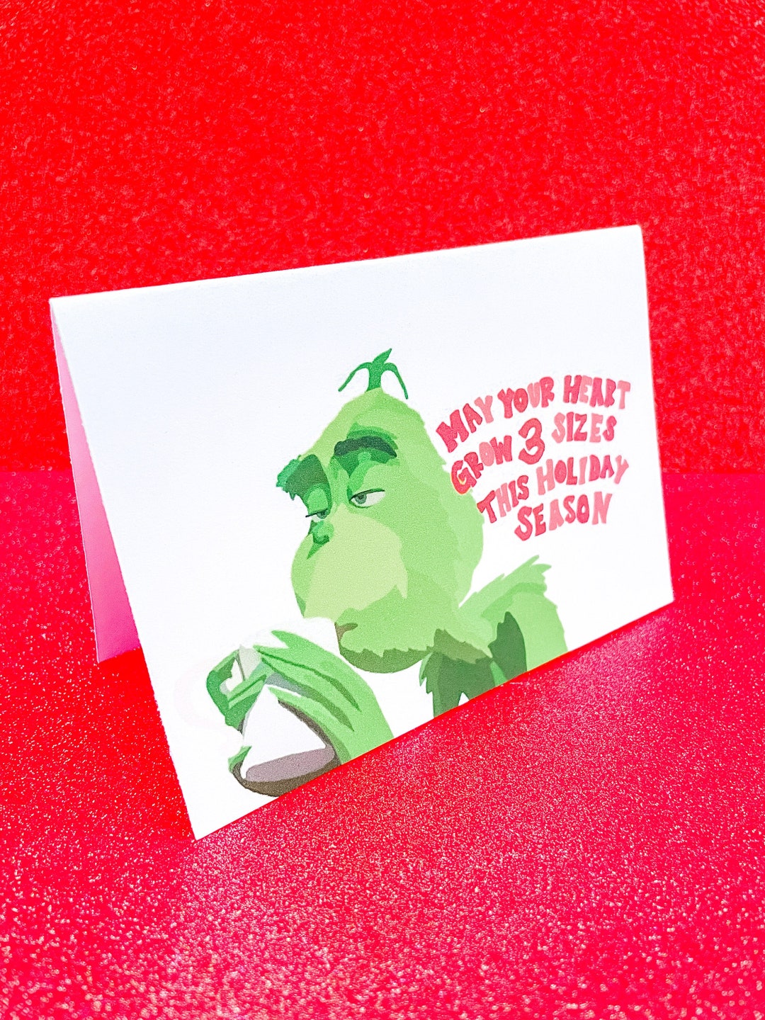 Grinch Greeting Card Christmas Cards Cute Greeting Cards - Etsy