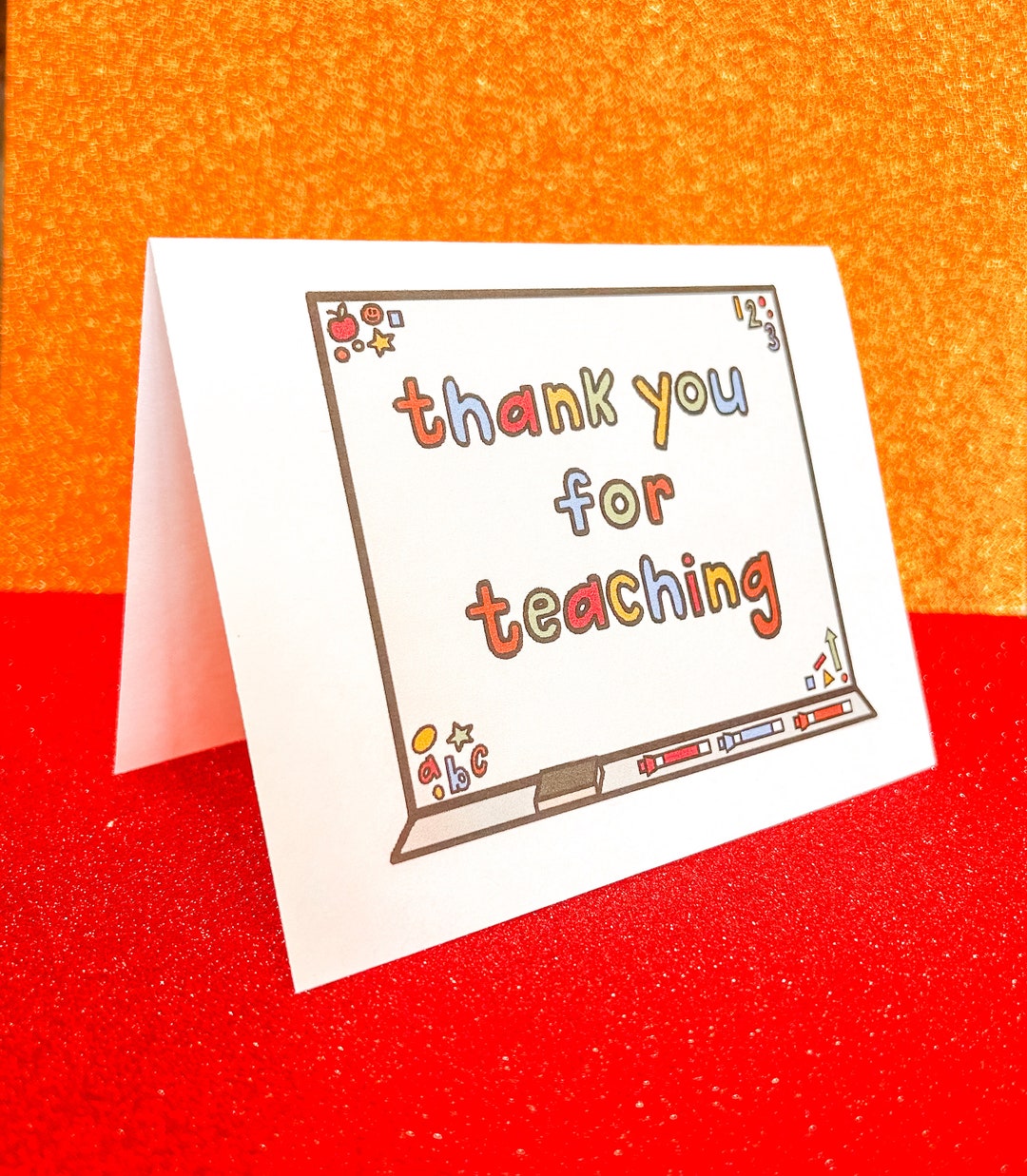 Teacher Appreciation Card; Thank You Card for Teachers; Thank You ...