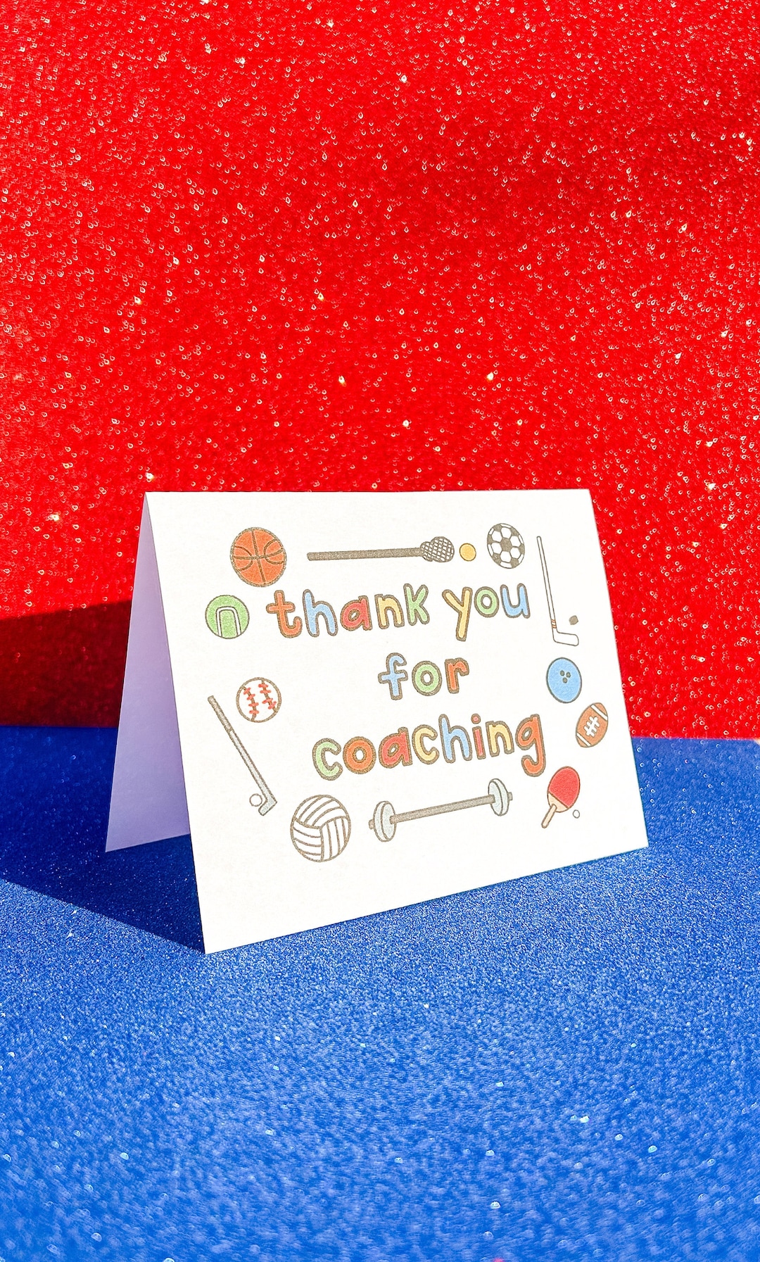 Coach Thank You Card Sports Greeting Cards - Etsy