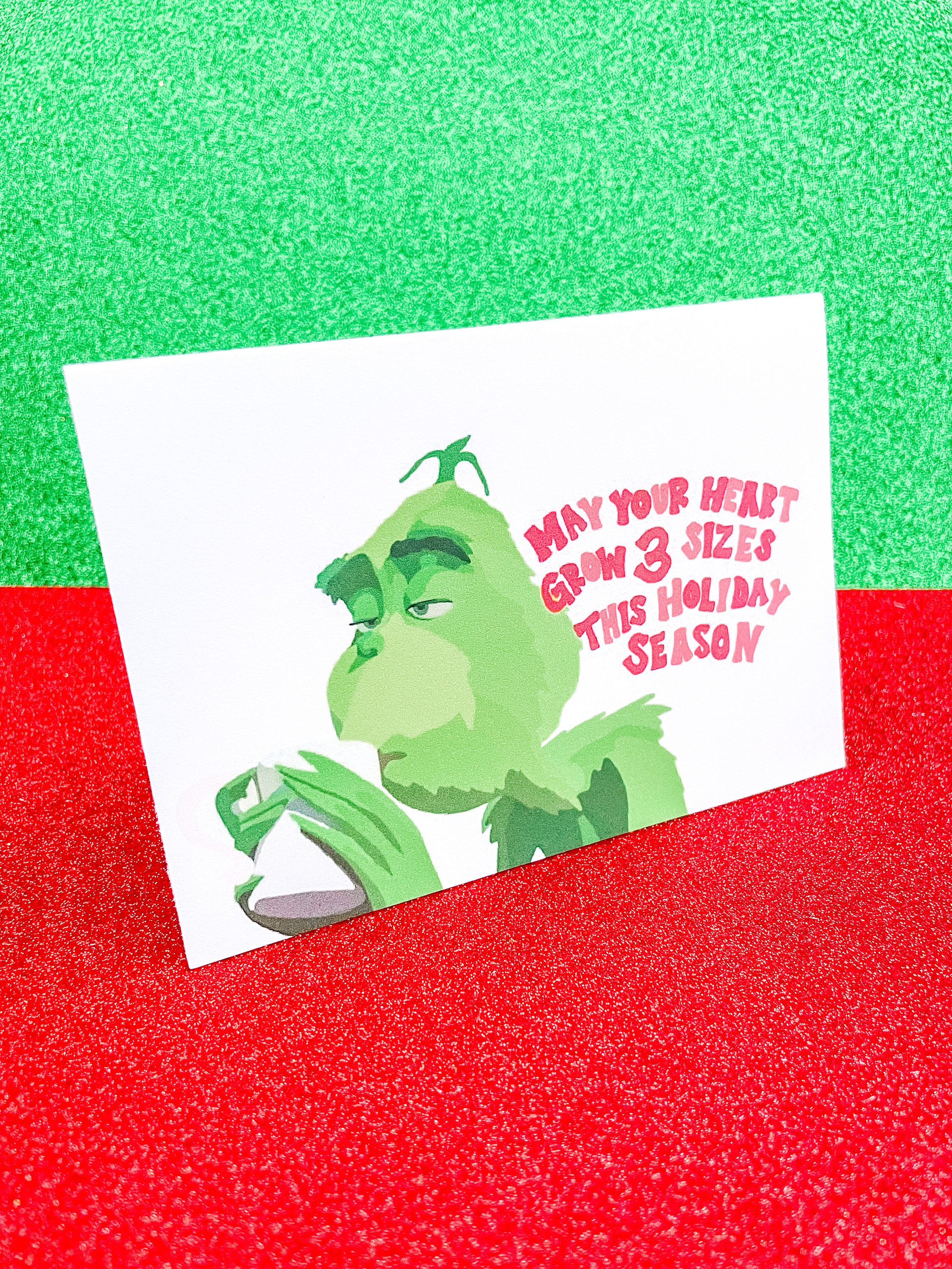 Grinch Greeting Card; Christmas Cards; Grinch Quotes; Cute Greeting ...