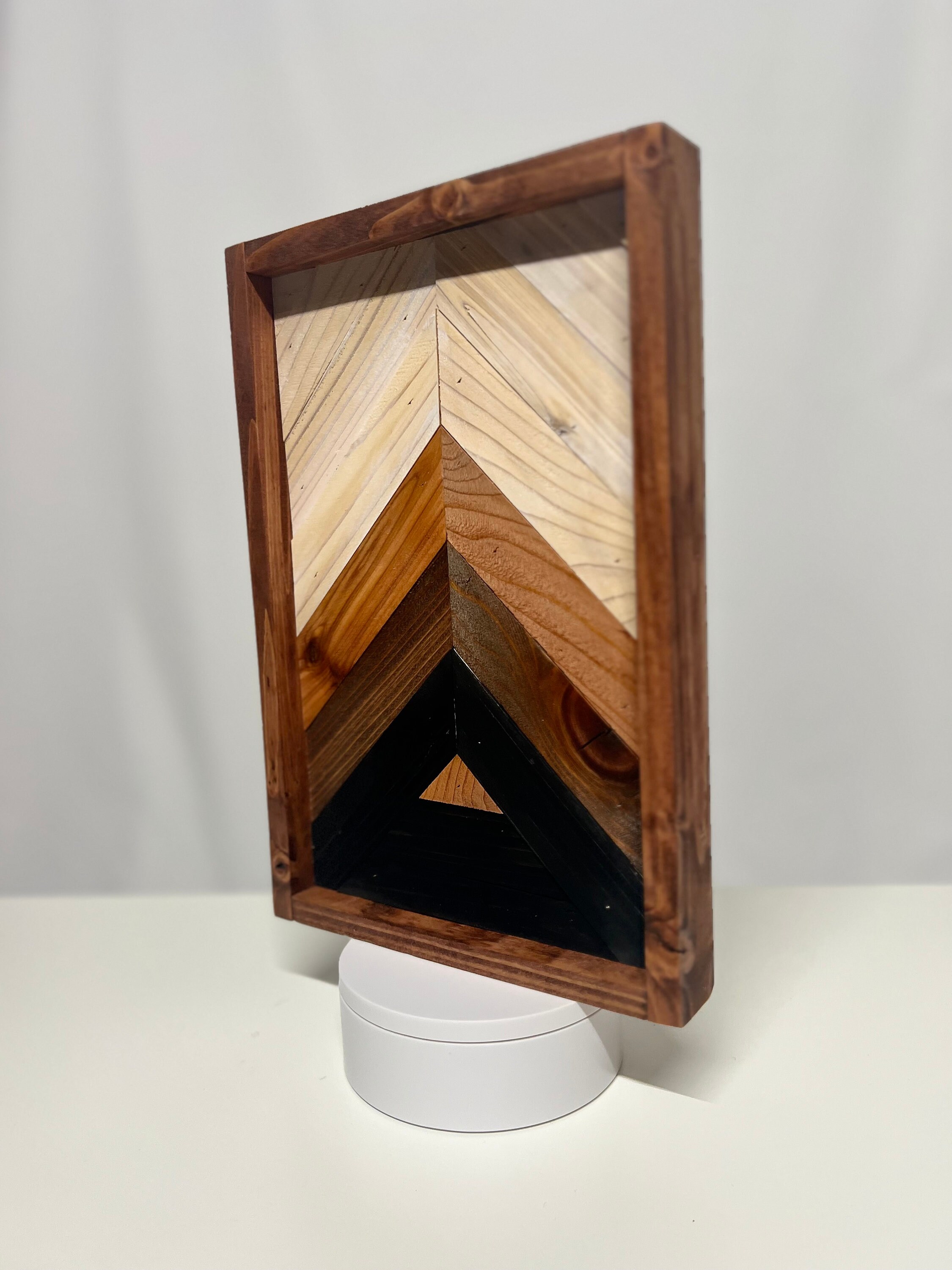 Geometric Wood Wall Art, Reclaimed Wood Wall Art, Wood Mosaic Art, Wood ...