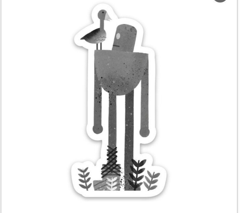 The Wild Robot Die Cut Vinyl Sticker Roz and Brightbill - Etsy