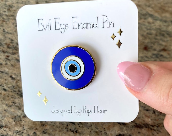 Evil Eye Hard Enamel Pin | Evil Eye Pin | Lapel Pins | Protection ...