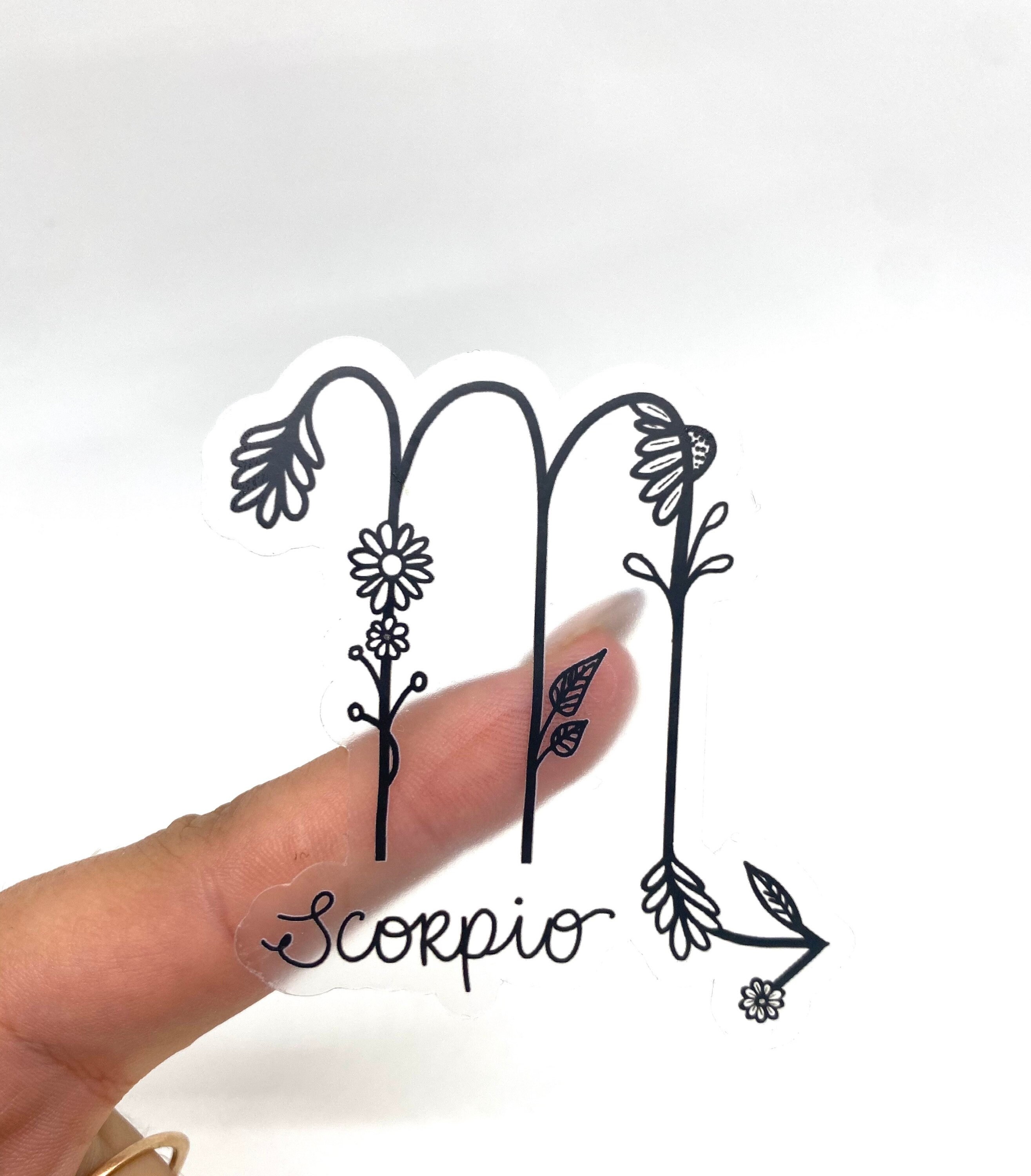 Clear Scorpio Zodiac Vinyl Sticker Scorpio Zodiac Laptop Etsy