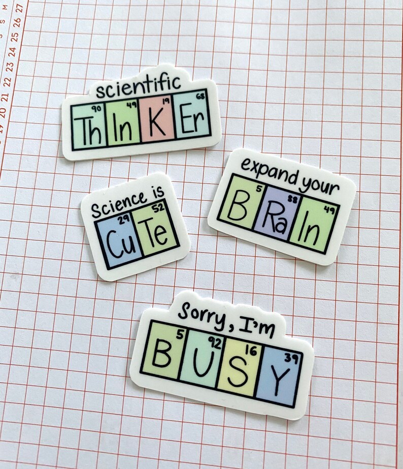 Periodic Table of Elements Stickers Laptop Decal Vinyl | Etsy