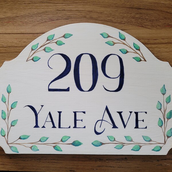 Painted House Number - Etsy