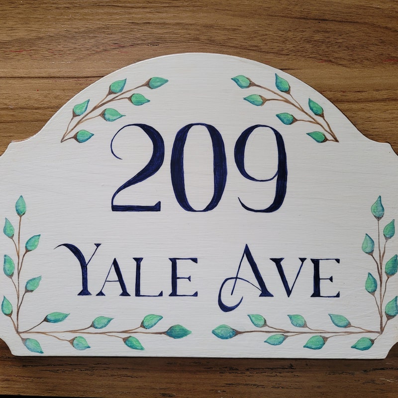 Painted House Number - Etsy