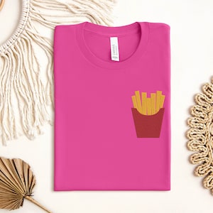 Embroidered French Fries Shirt, Embroidered Fries Sweatshirt ...
