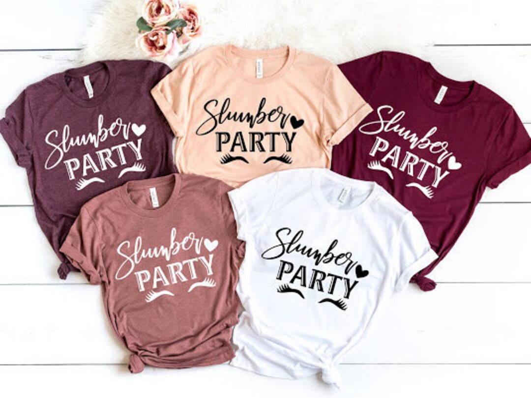 Slumber Party Shirt Sleepover Squad Shirt Girls Birthday Party Shirt