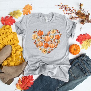 Fall Heart Shirt, Love Fall Y'all Shirt, Pumpkin Fall Shirt, Hello ...