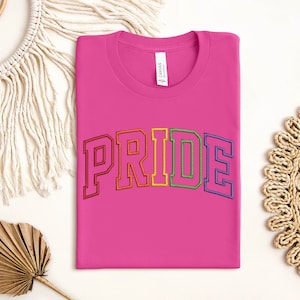 Embroidered Pride Sweatshirt, Embroidered Lgbt Shirt, Embroidered Pride ...