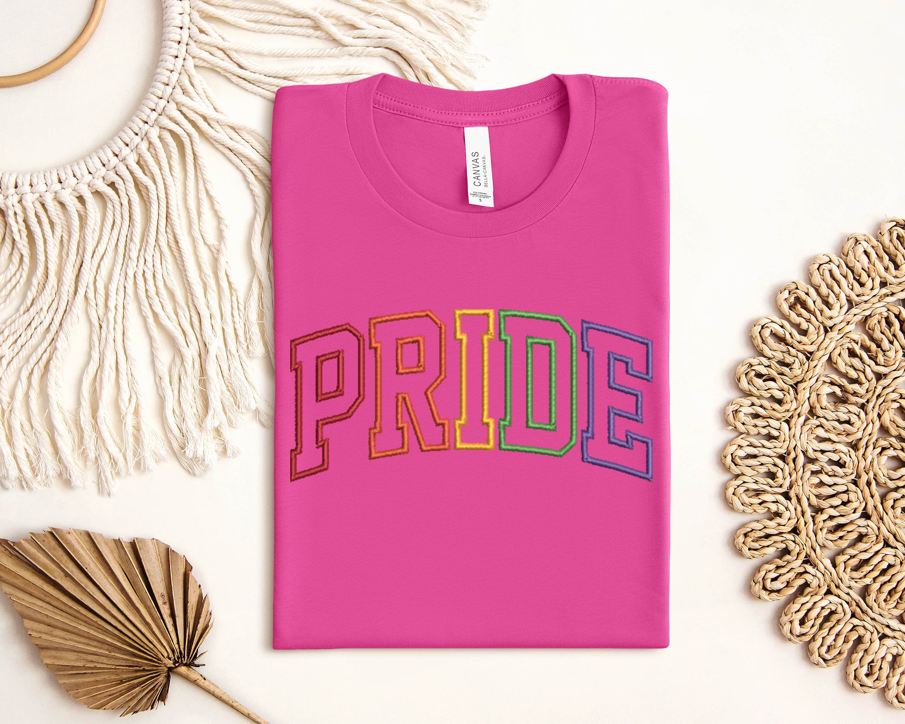 Embroidered Pride Sweatshirt, Embroidered Lgbt Shirt, Embroidered Pride ...