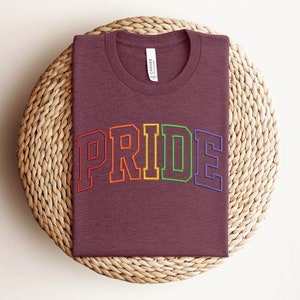 Embroidered Pride Sweatshirt, Embroidered Lgbt Shirt, Embroidered Pride ...