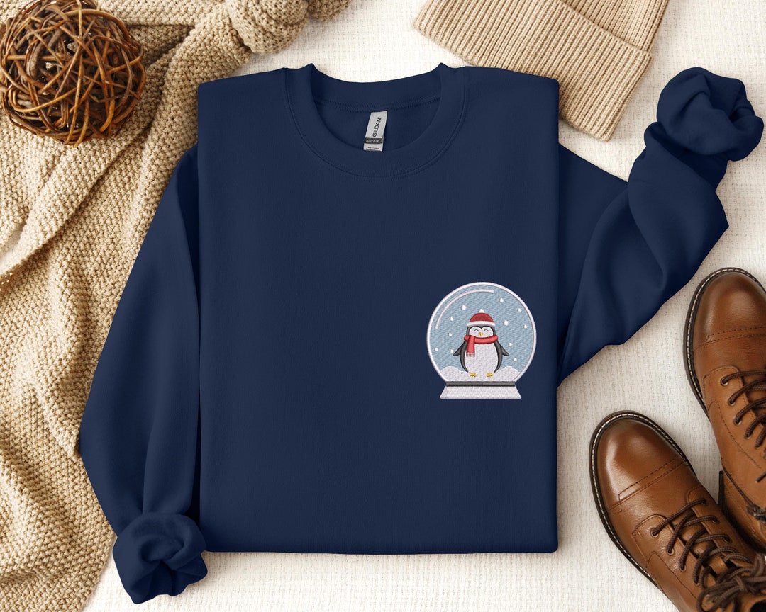 Embroidered Snow Globe Shirt, Let It Snow Christmas Sweatshirt ...