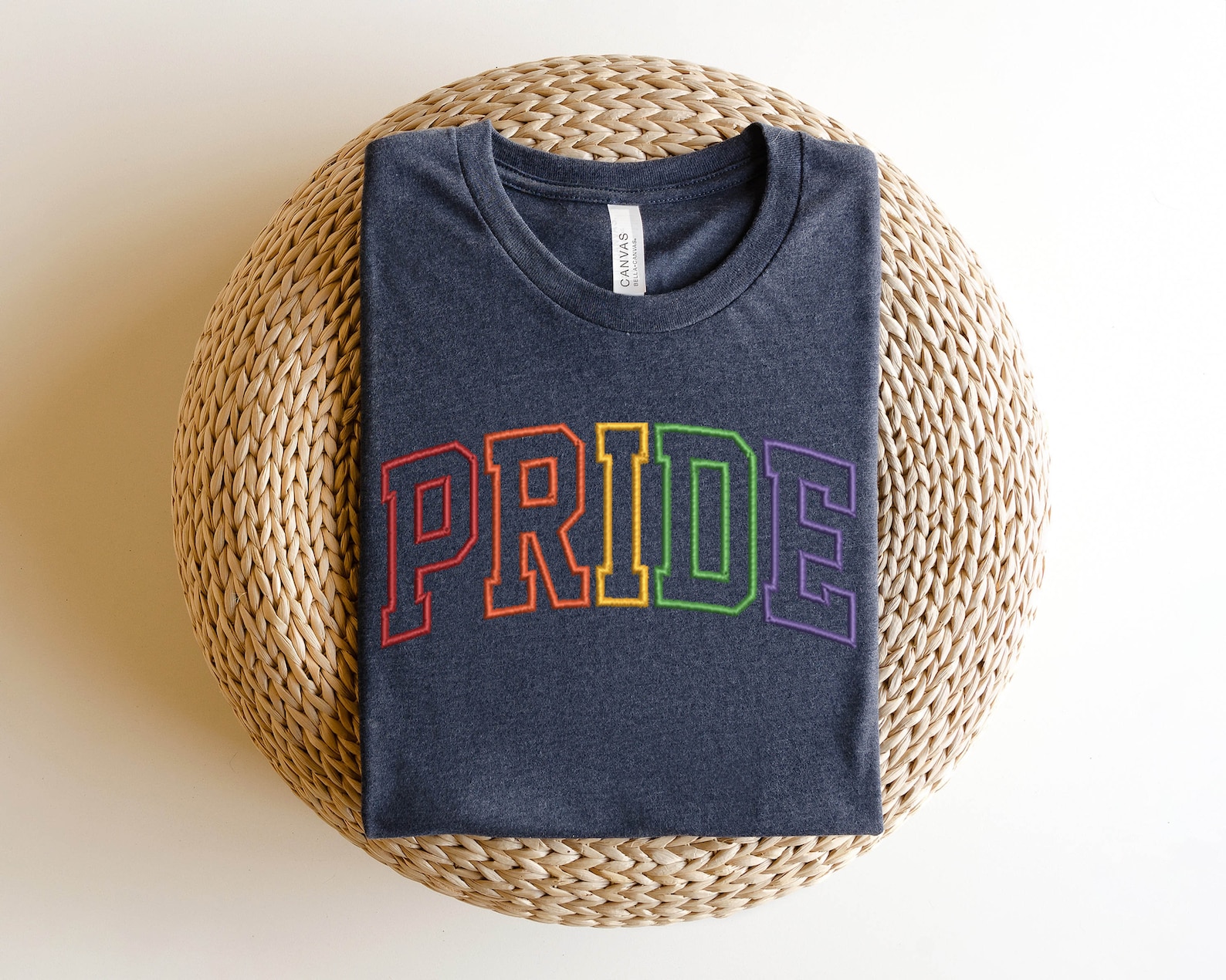 Embroidered Pride Sweatshirt, Embroidered Lgbt Shirt, Embroidered Pride ...