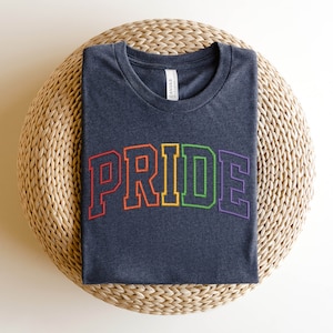 Embroidered Pride Sweatshirt, Embroidered Lgbt Shirt, Embroidered Pride ...