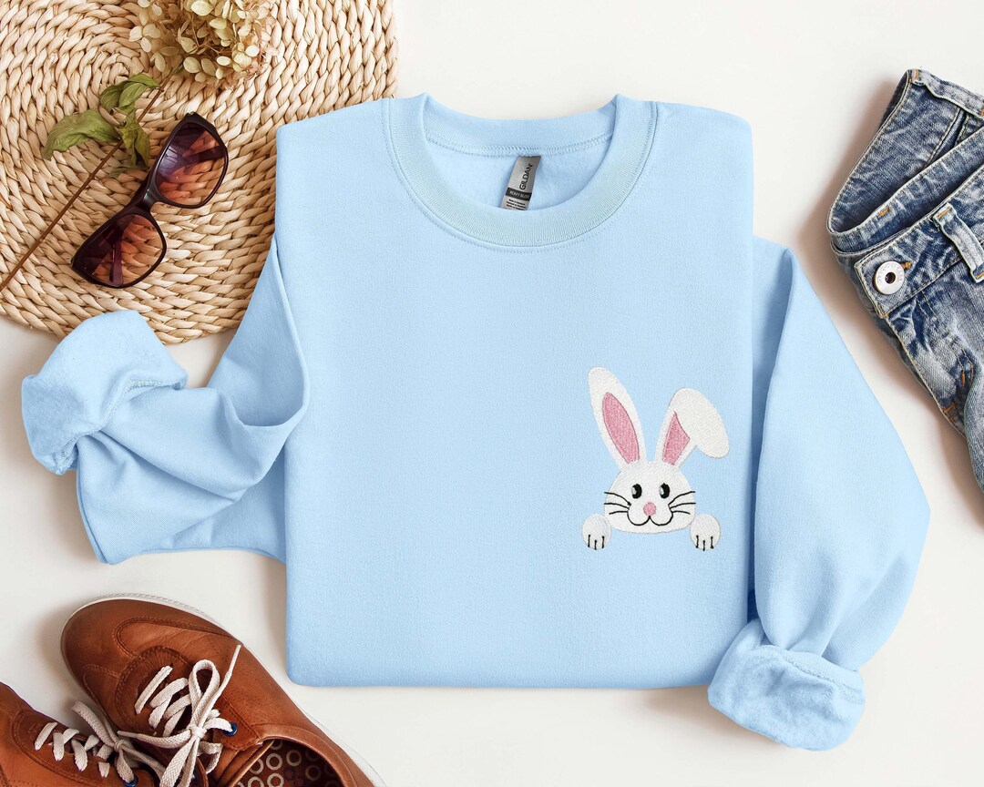 Embroidered Happy Easter Sweatshirt, Embroidered Happy Easter Shirt ...