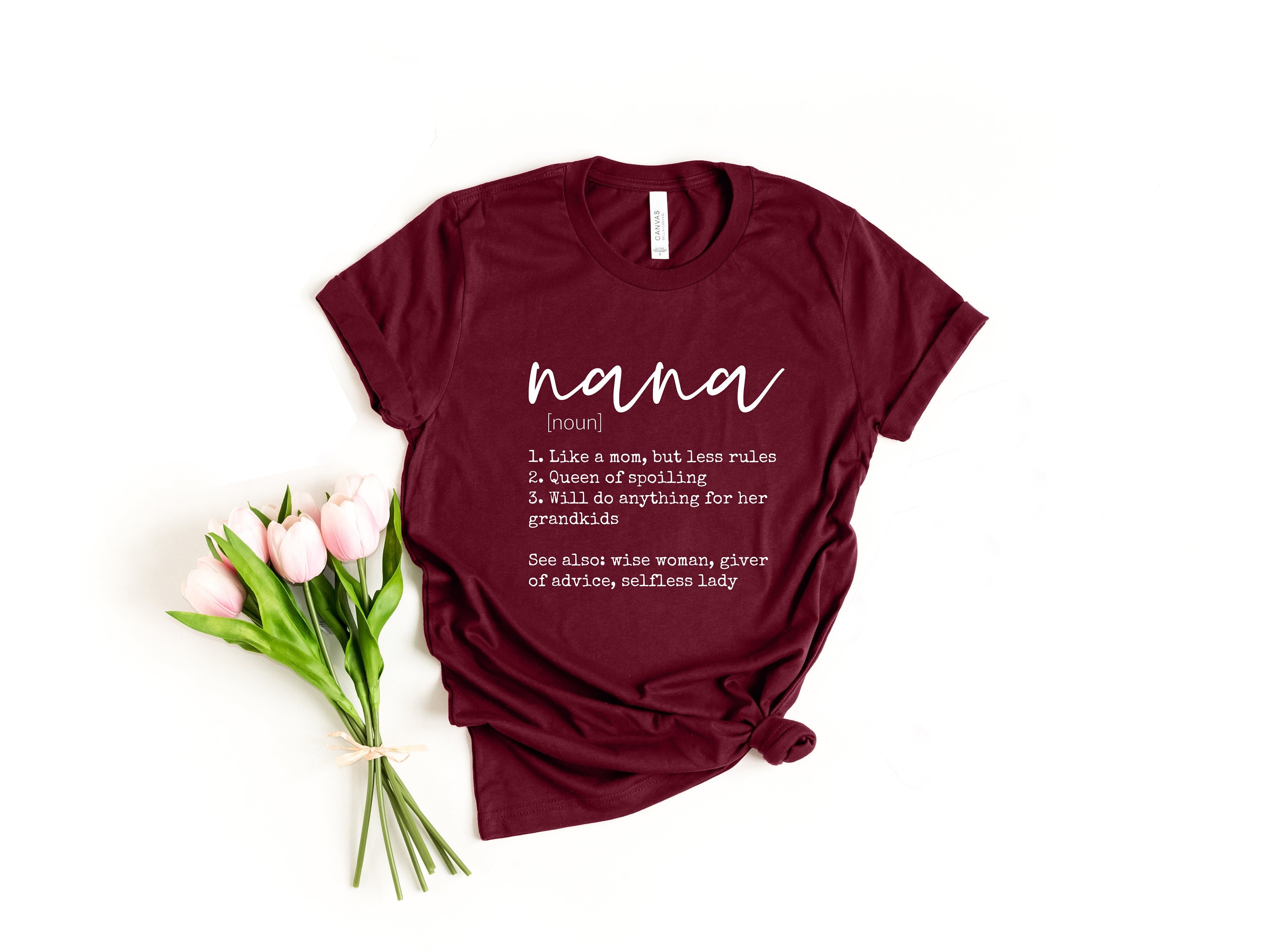 Nana Nouns Shirt, , Like A Mom but Less Rules, Blessed NANA Shirt ...