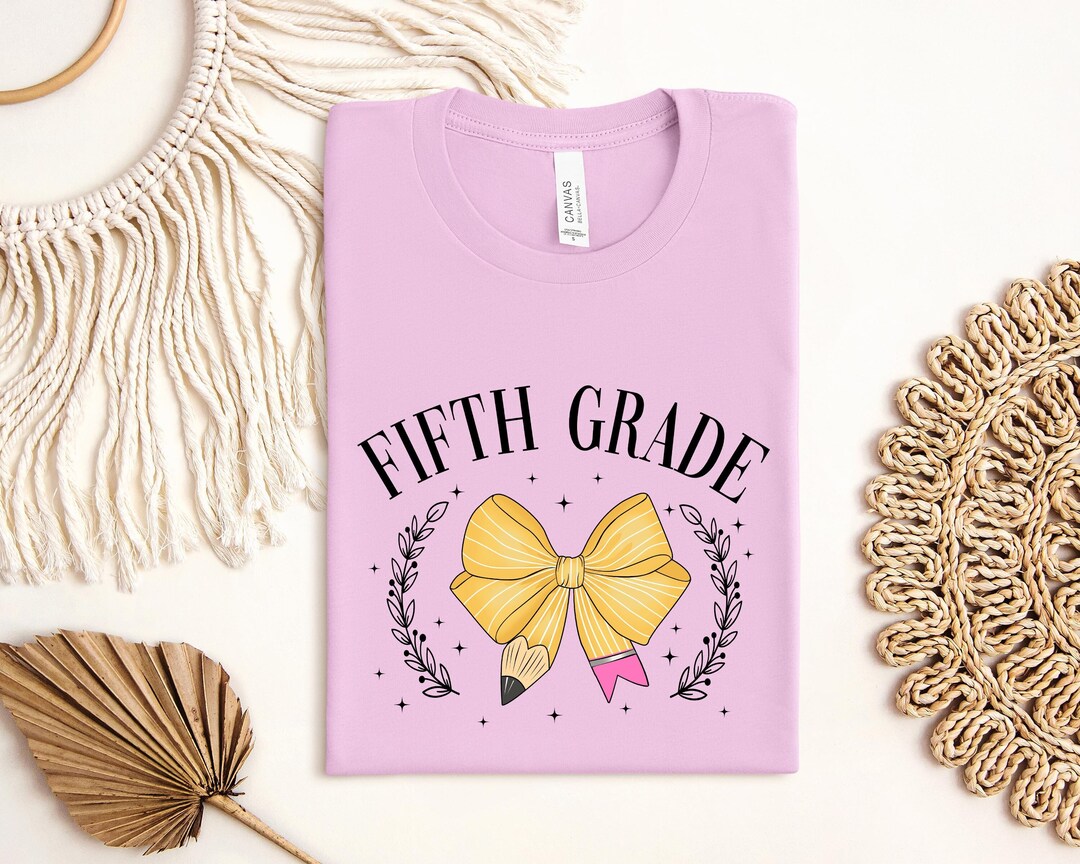Fifth Grade Coquette Shirt, Fifth Grade Teacher Shirt, Fifth Grade ...