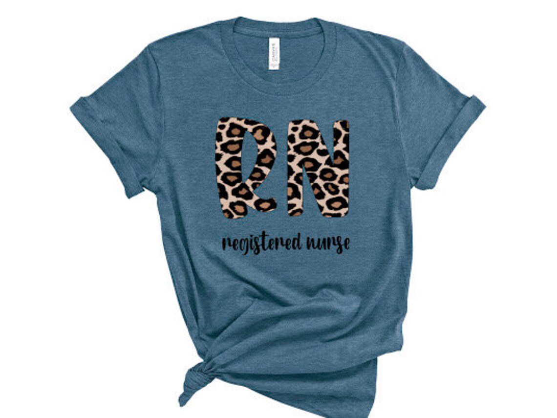 RN Leopard Shirt Leopard Print Nurse Liferegistered Nurse - Etsy