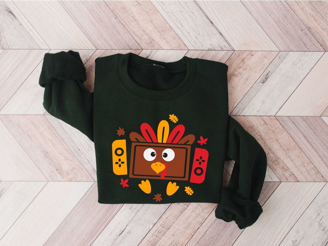 Turkey Gaming Shirt, Thanksgiving Sweatshirt,coolest Turkey in Town ...