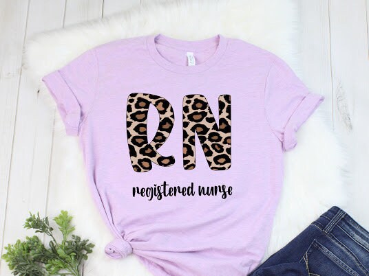 RN Leopard Shirt Leopard Print Nurse Liferegistered Nurse - Etsy
