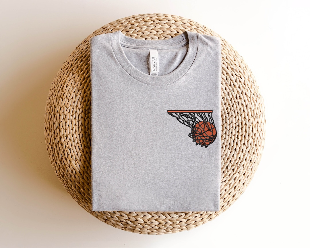 Embroidered Basketball Shirt, Embroidered Basketball Hoop Sweatshirt ...
