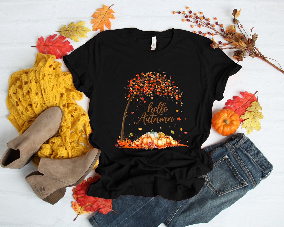 Hello Autumn Shirt Happy Fall Shirt Love Fall Y'all - Etsy