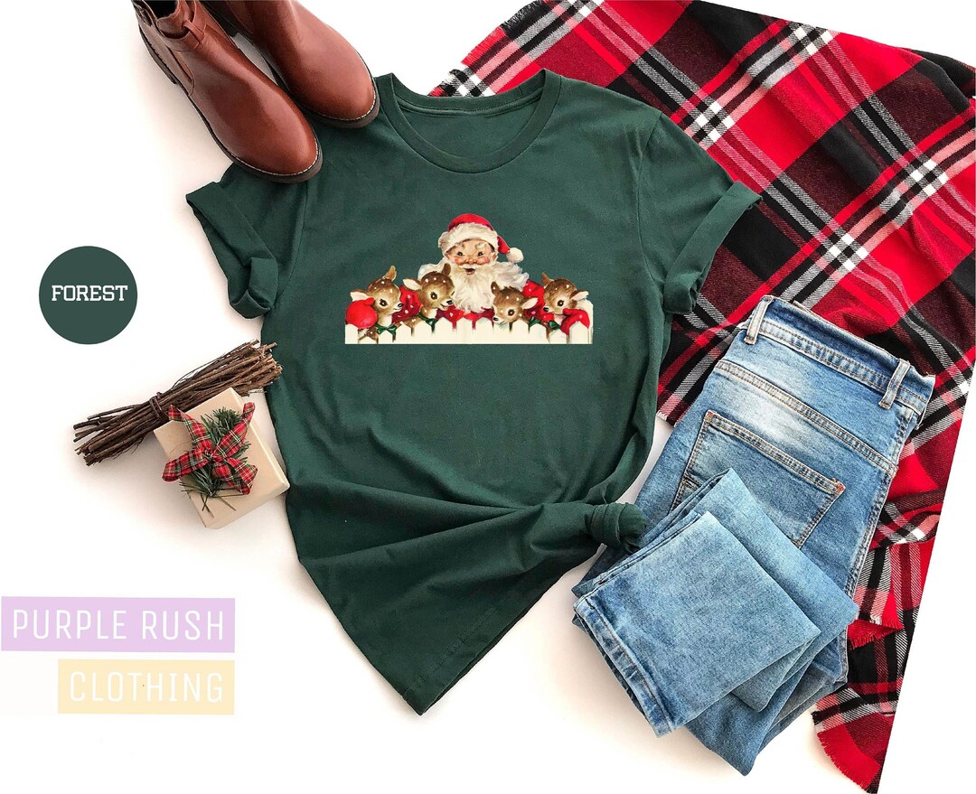 Santa Shirt, Santa Face Shirt, Santa Claus, Santa Claus Shirt ...