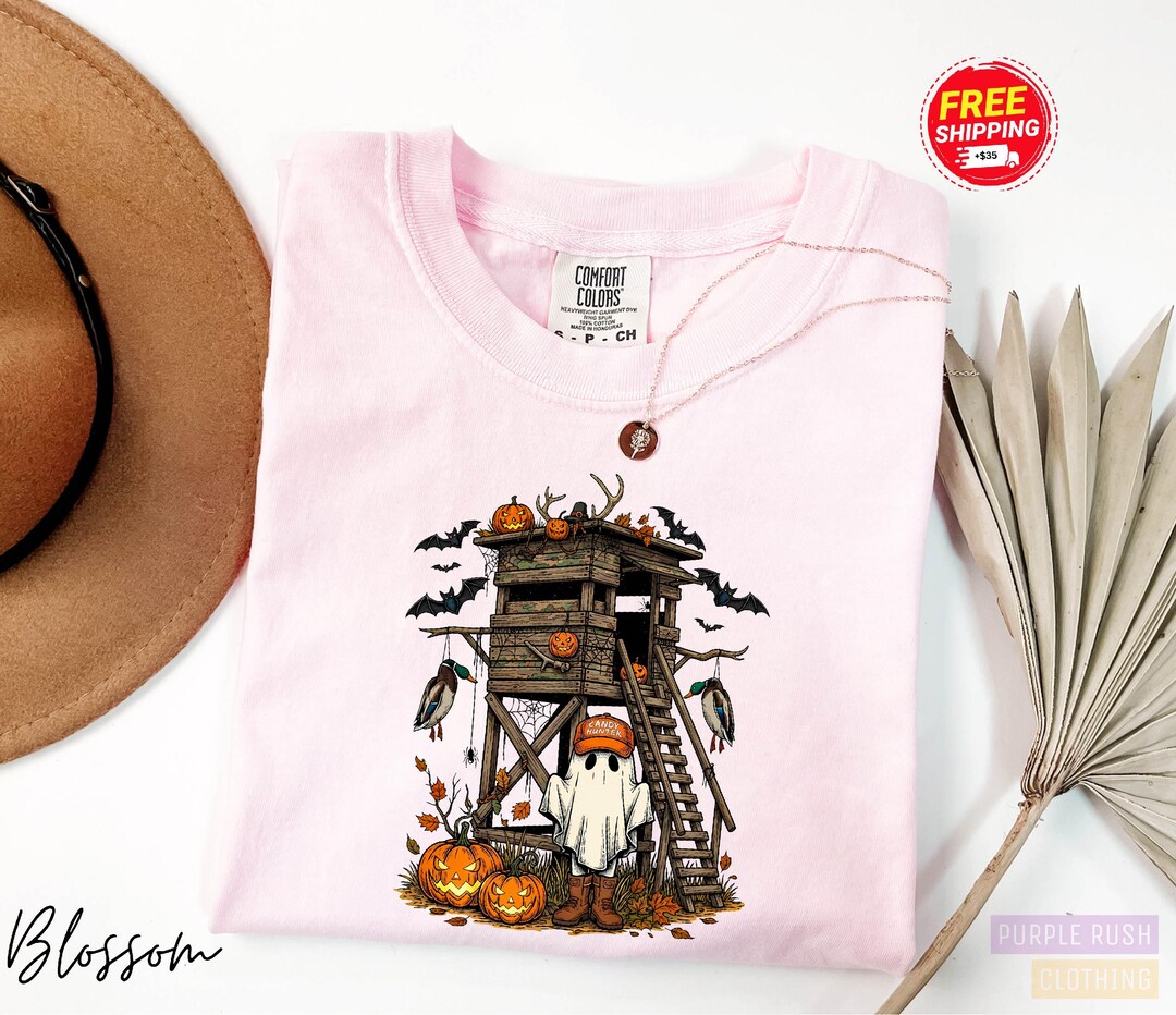 Halloween Ghost Hunter Shirt, Candy Hunter Deer Stand Tee, Spooky ...