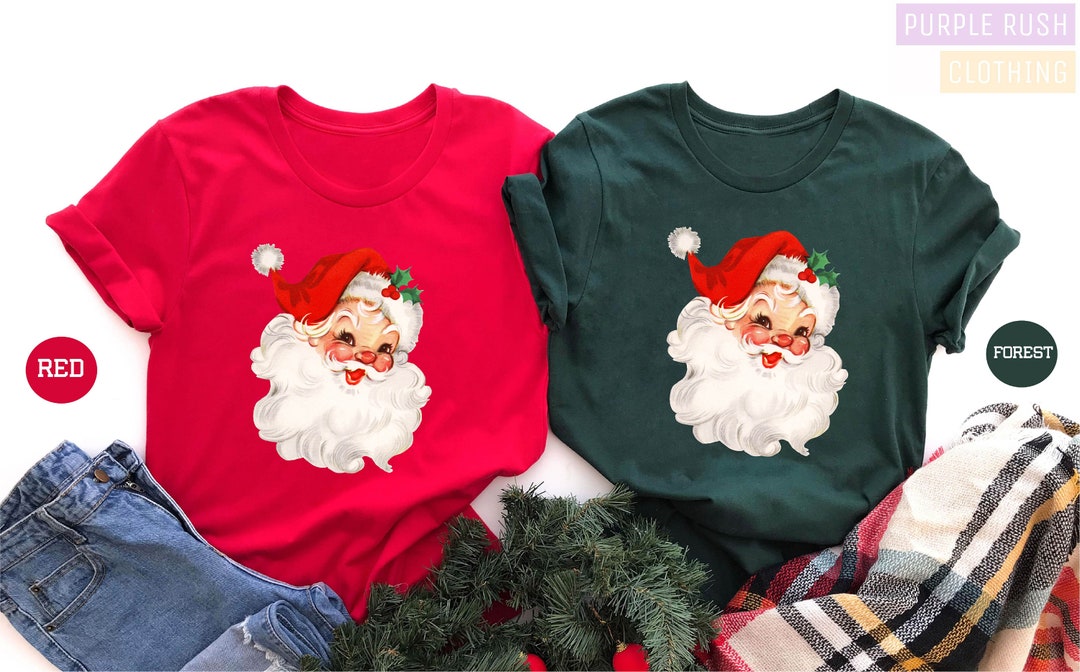 Santa Face Shirt, Santa Claus, Santa Shirt, Christmas Gift, Holiday ...