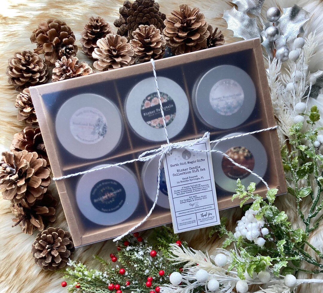Winter Candle Collection Gift Set 6pk Soy Candles 4oz Each - Etsy