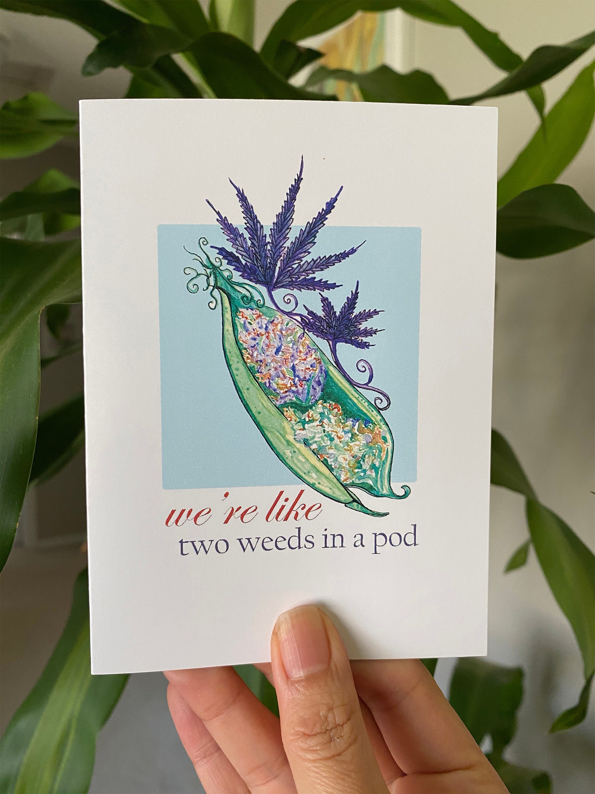 Cannabis Weed Greeting Cards Set of 8 special unique cards | Etsy