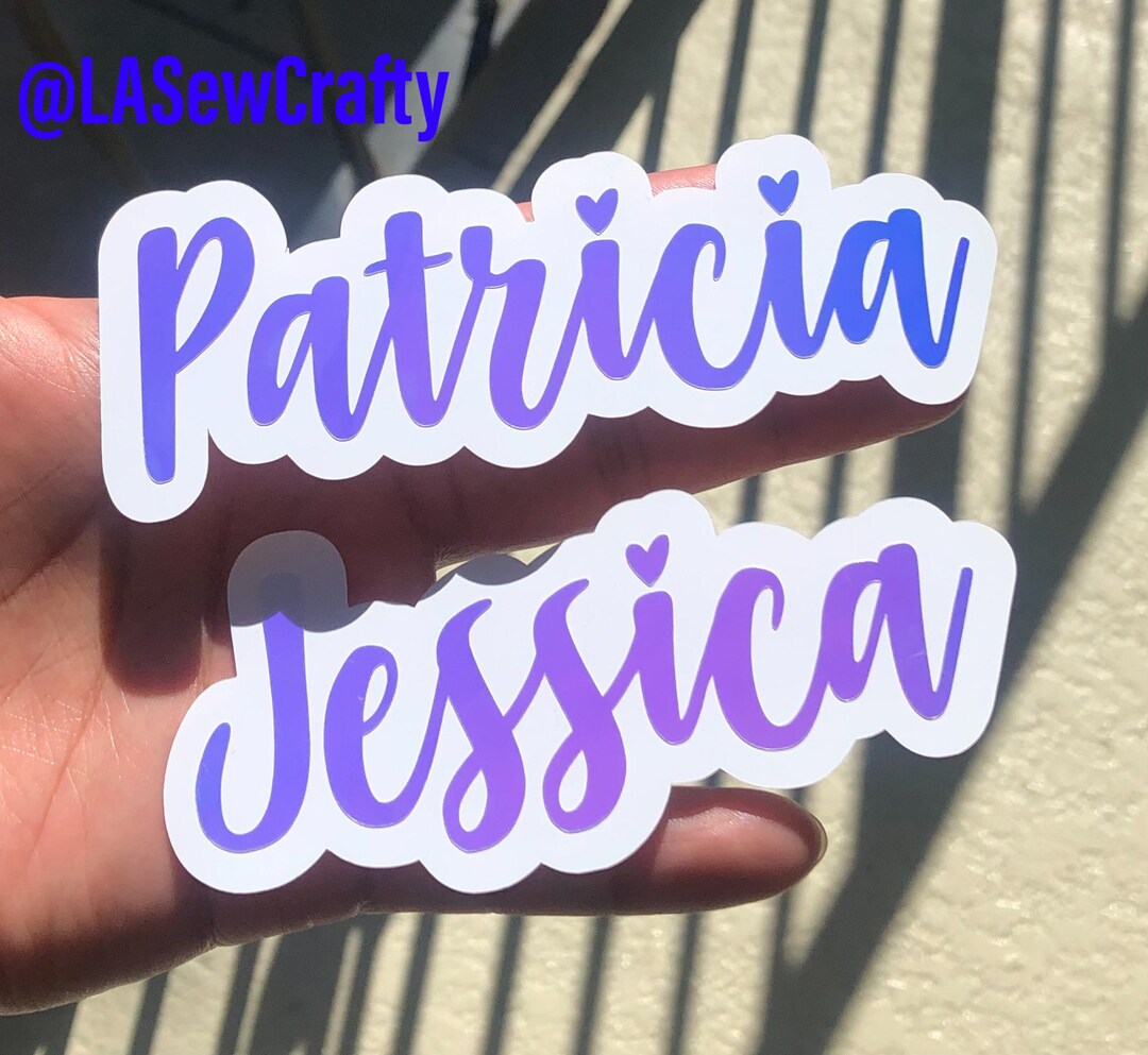 Personalized Name Decal, Name Decal for Tumbler, Wine Glass Decal ...