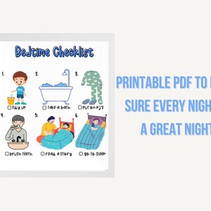 Kids Visual Bedtime Routine, Kids Bedtime Checklist, Visual Checklist ...