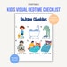 Kids Visual Bedtime Routine, Kids Bedtime Checklist, Visual Checklist ...