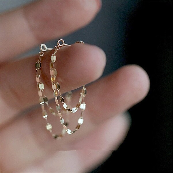 Gold Chain Earrings - Etsy
