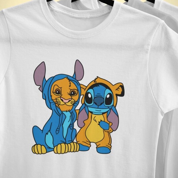 Stitch and Simba - Etsy