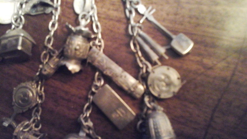 ANTIQUE JAPANESE SILVER Dragon Pin With Charms - Etsy