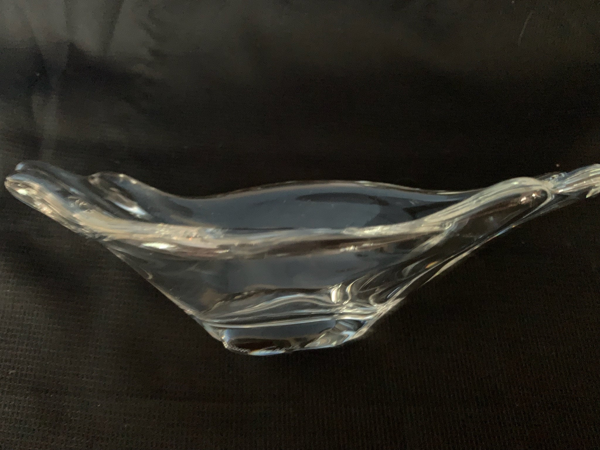 Daum Mini Chrystal Splash Bowl With Ground Pontil Signed - Etsy