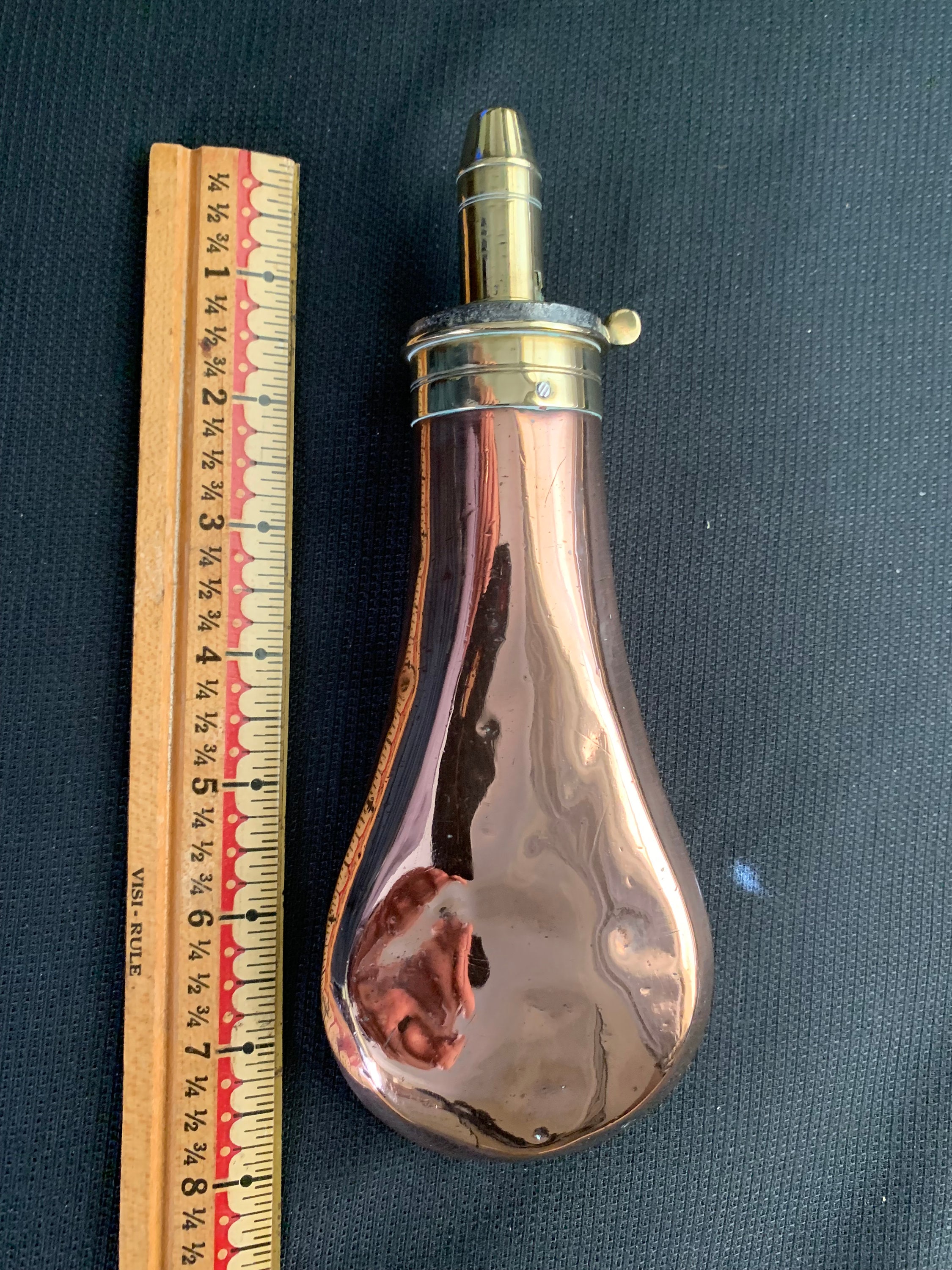 Antique COPPER POWDER FLASK - Etsy