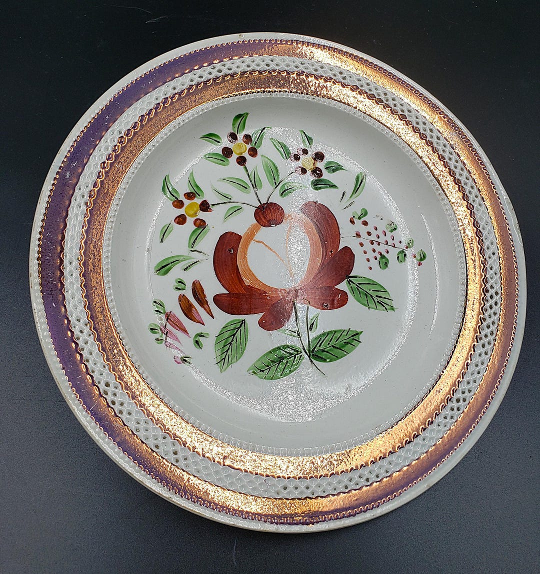 English Pearlware Kings Rose Plate C1805-20 - Etsy