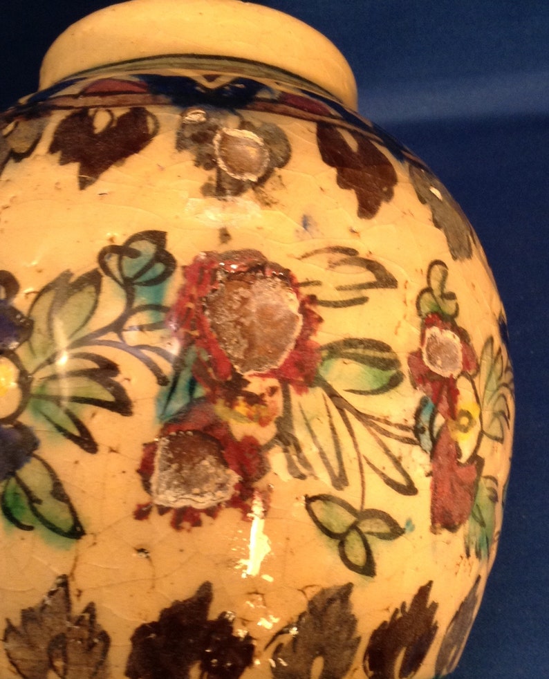 18TH Century Persian Safavid Type Tin Glazed Pottery Jar/vase - Etsy